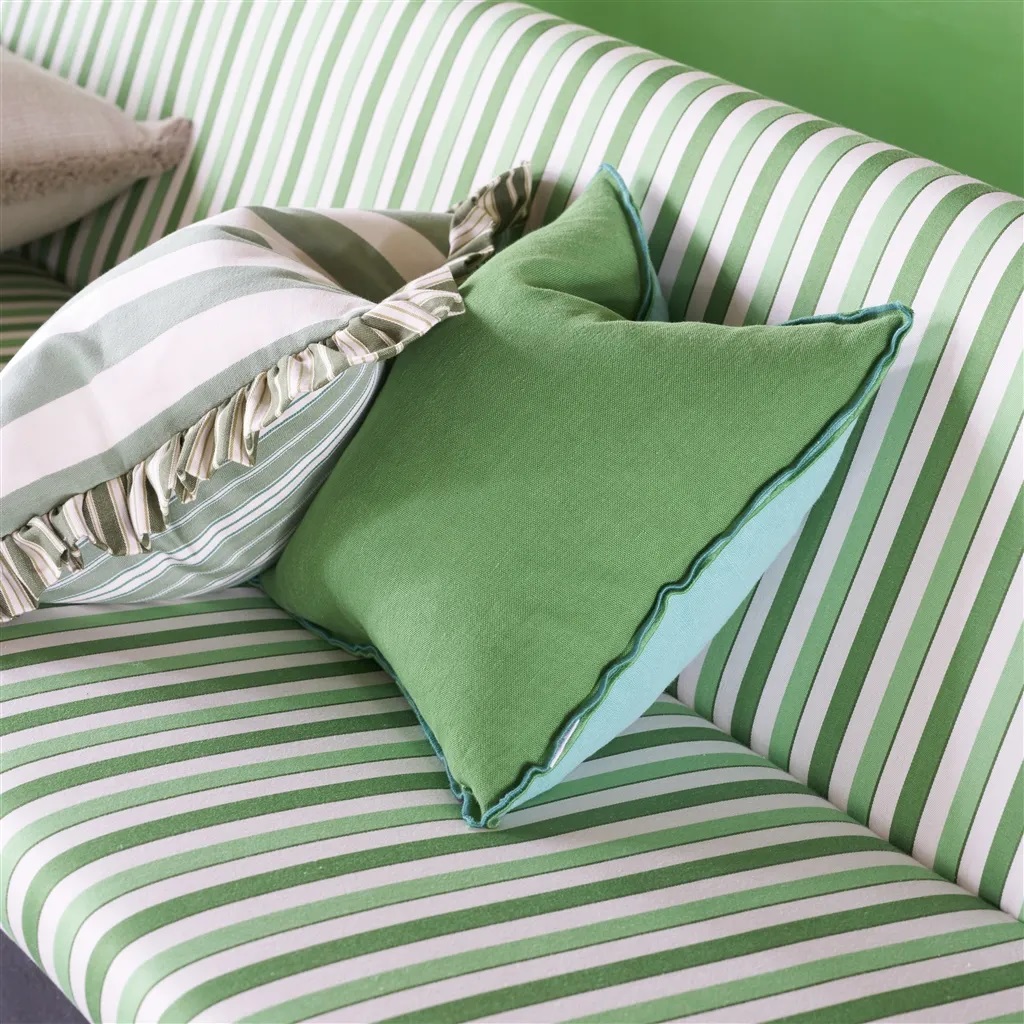 Berkeley Stripe - Celadon fabric | Studio Stripes | Designers Guild