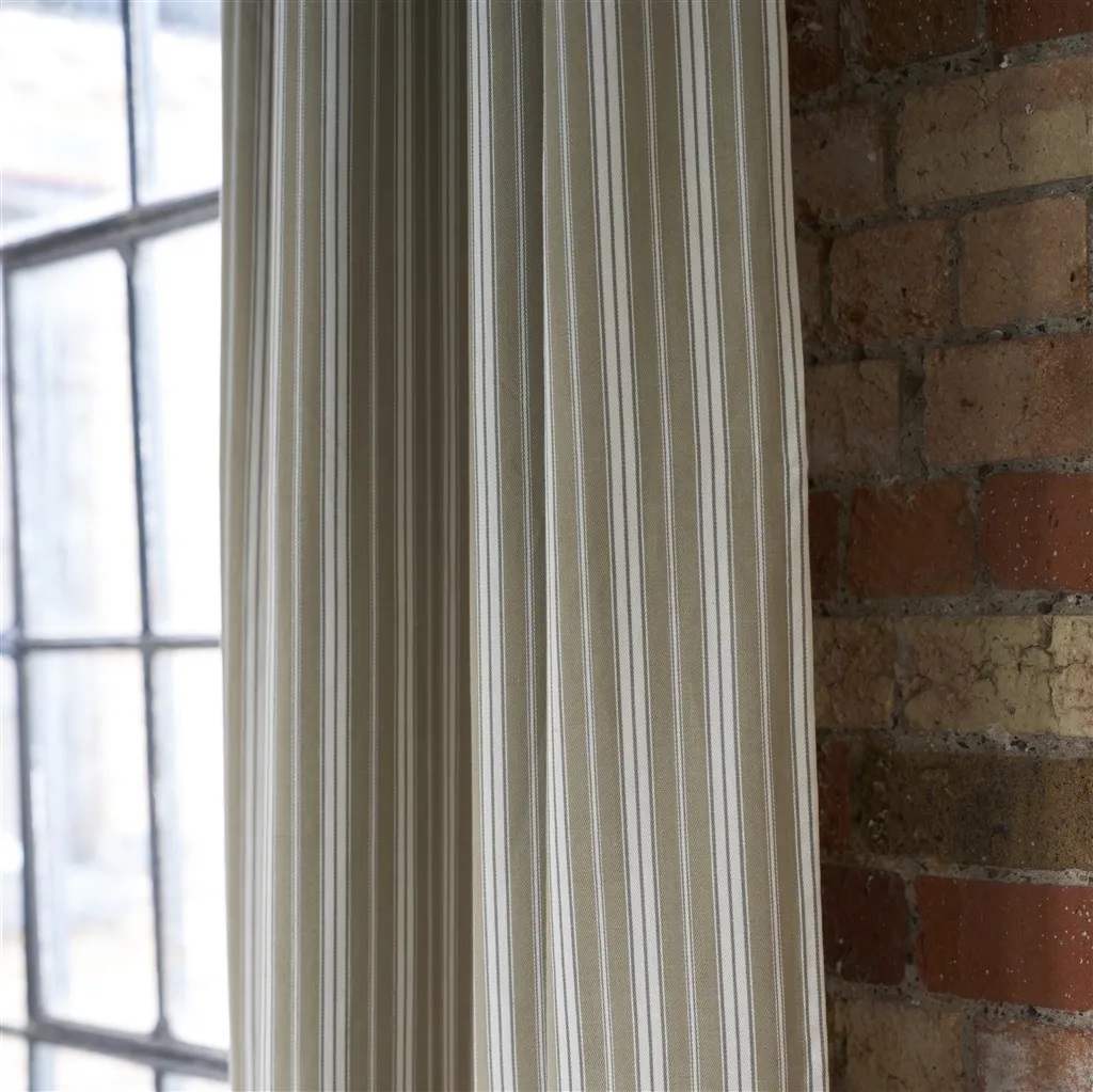 Conduit Stripe - Natural fabric | Studio Stripes | Designers Guild