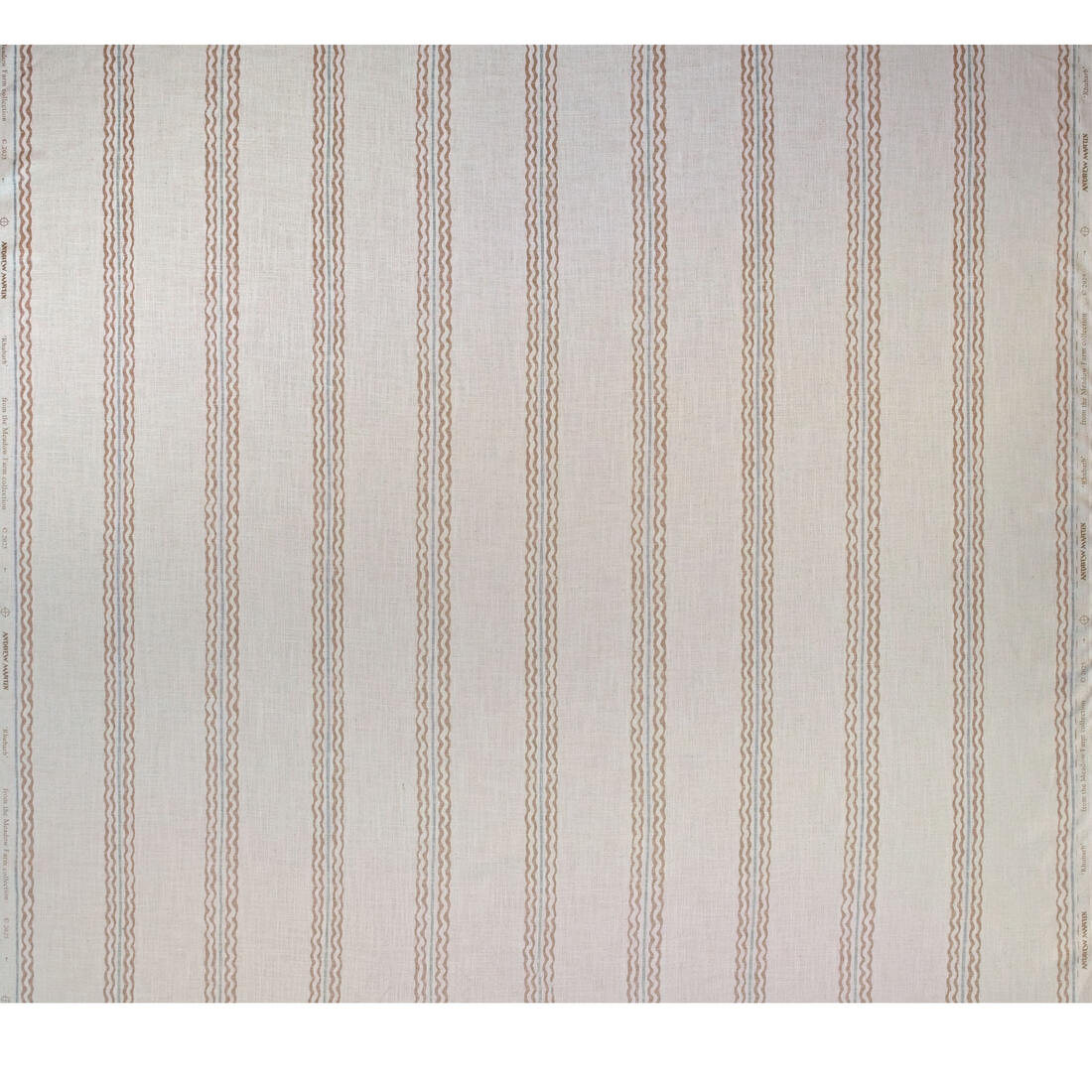 Rhubarb - Stone/Sky fabric | Meadow Farm | Andrew Martin