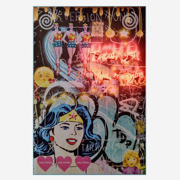 Wonder Woman Neon Artwork