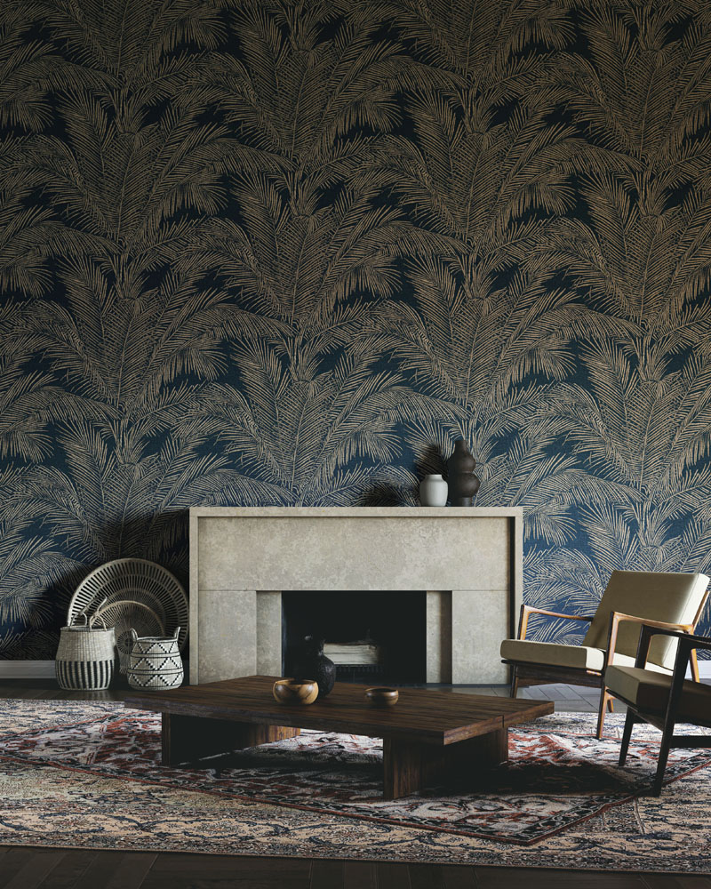 Maui - Prussian Blue wallpaper | Lanai | Arte