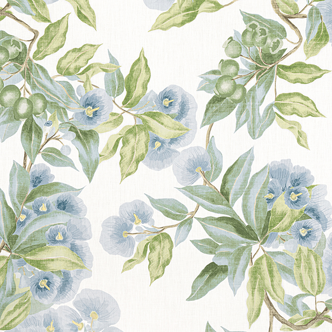 Camellia Garden - Sky fabric | Devon Fabrics | Anna French