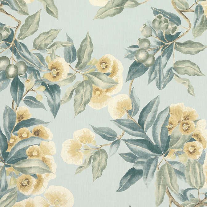 Camellia Garden - Soft Gold fabric | Devon Fabrics | Anna French