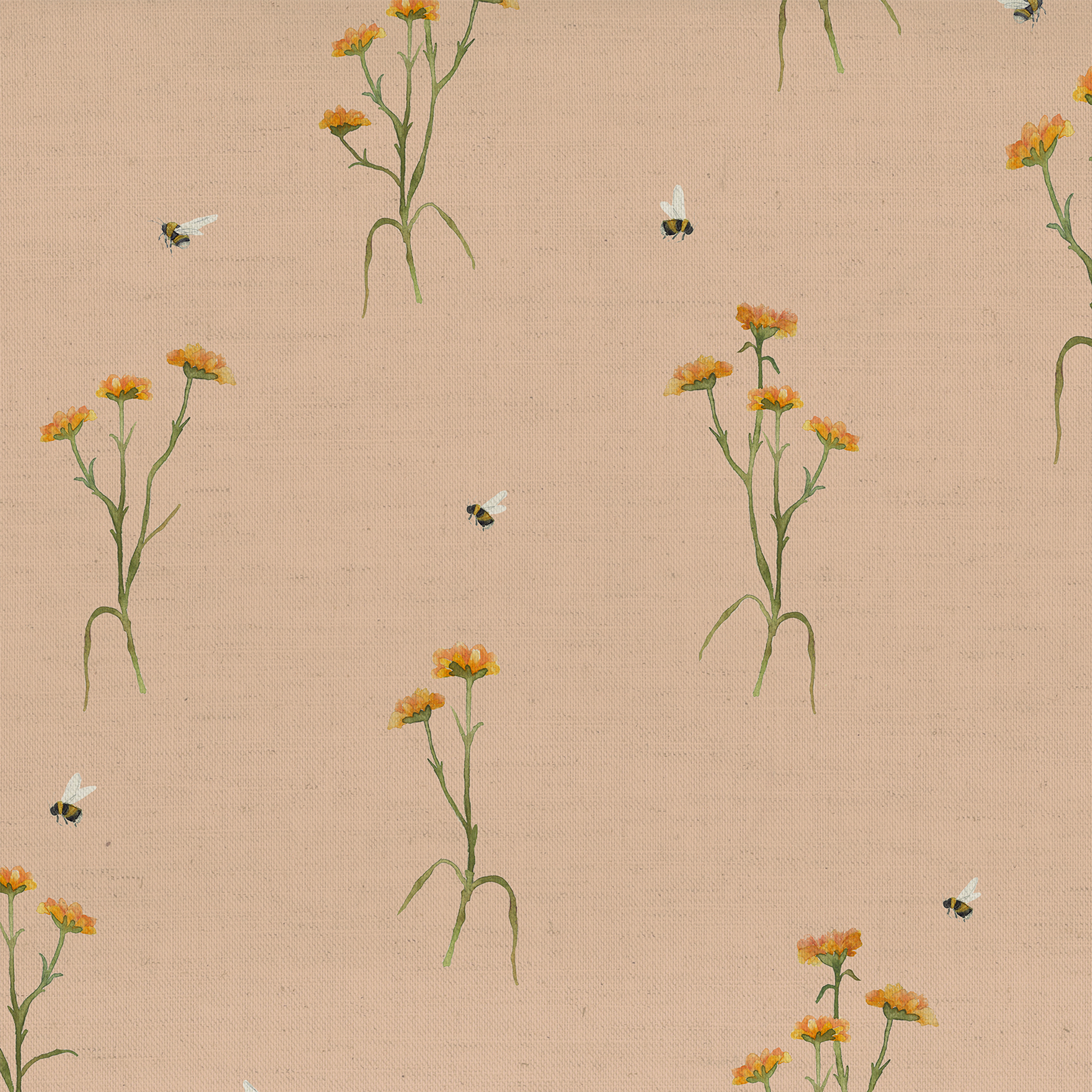 Allimore - Apricot fabric | Botanical Stories | Voyage