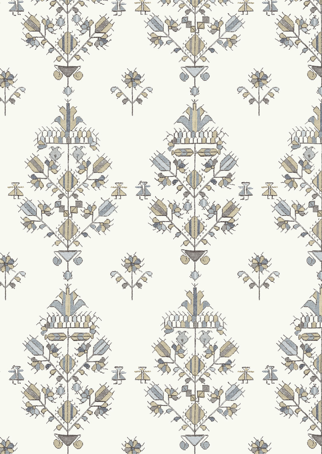 Athena - Blue/Sand fabric | Stitch Prints | Lewis & Wood
