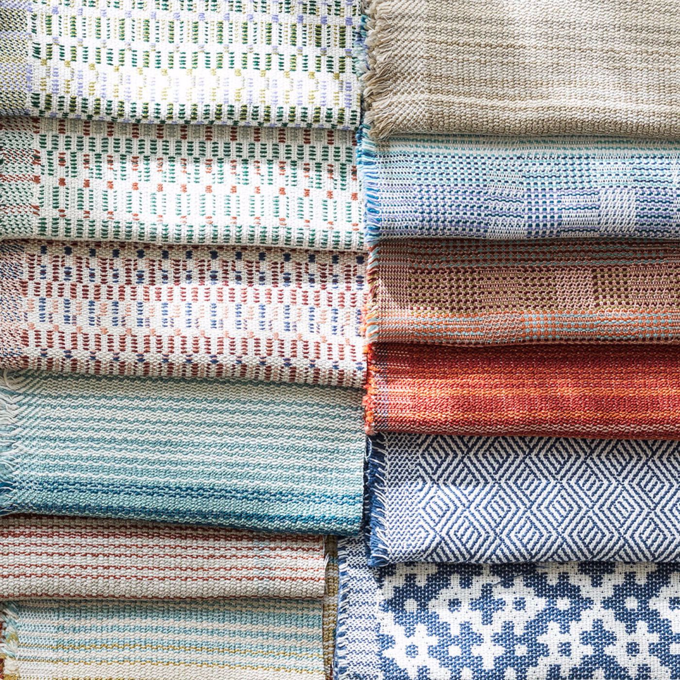 Amaris - Rust/Aqua fabric | Indoor Outdoor Weaves II | Harlequin