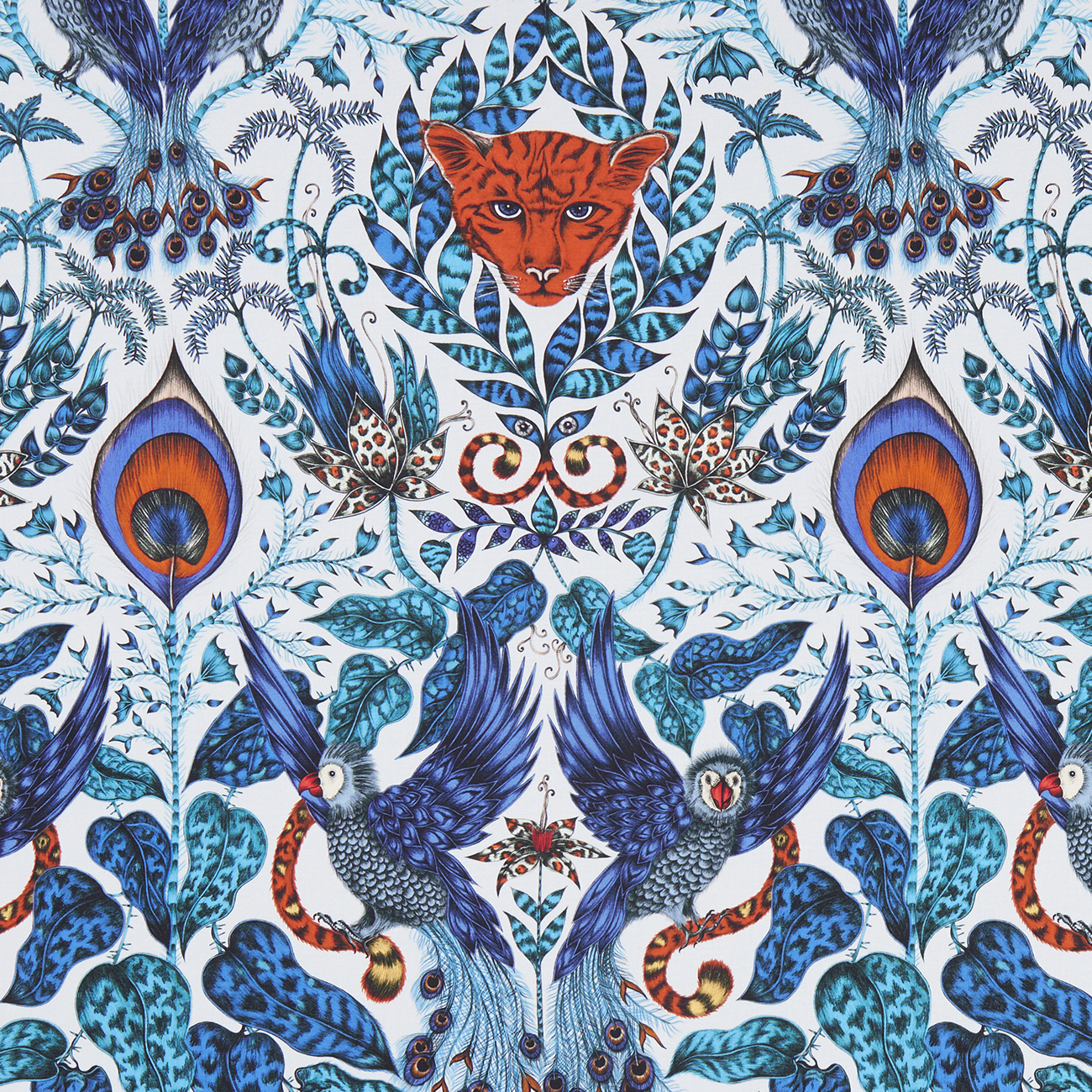Amazon - Blue fabric | Animalia | Clarke & Clarke