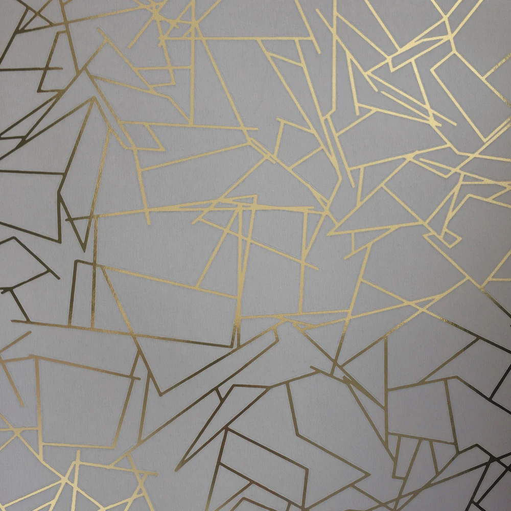 Angles Gold Zinc Grey wallpaper Wallpaper by Erica Wakerly Erica Wakerly