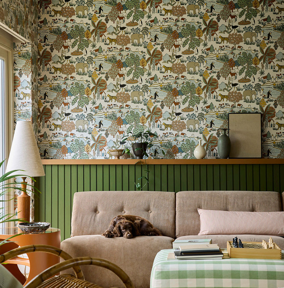 Animal Kingdom - Puck wallpaper | Storybook | Little Greene Paint Company
