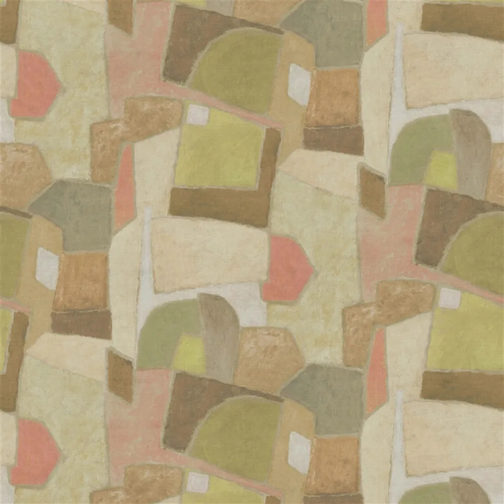 Clay Collage - Terracotta fabric | Pottery Studio Fabrics | Designers Guild