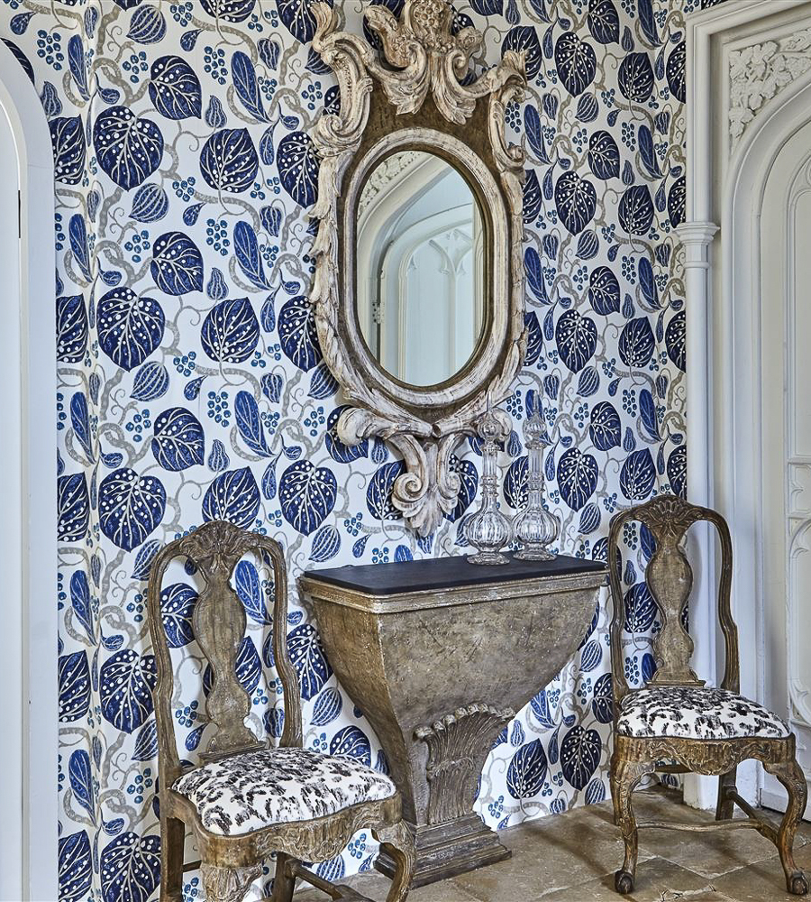 Astasia - Indigo wallpaper | Philippine | William Yeoward