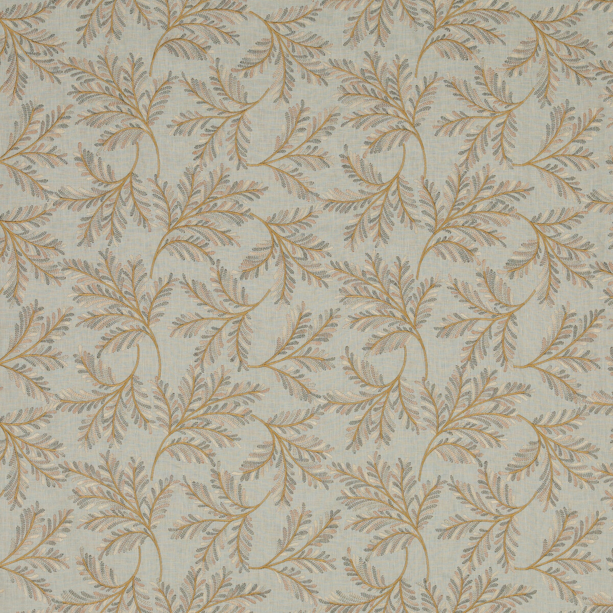 Chelsea Fern - Aqua/Bronze fabric | Ashmore | GP & J Baker