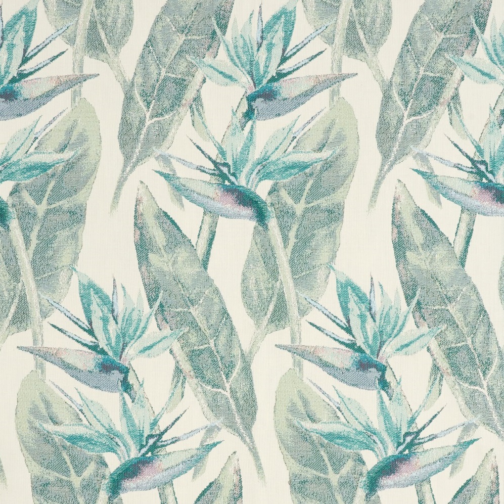 Birds Of Paradise - Teal fabric | Windward | Chess Designs