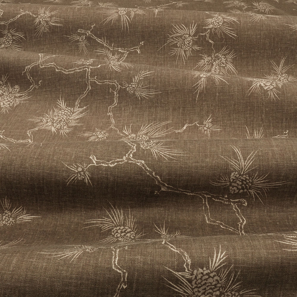 Bonsai - Cumin fabric | Eclectic Linen Prints | Mark Alexander
