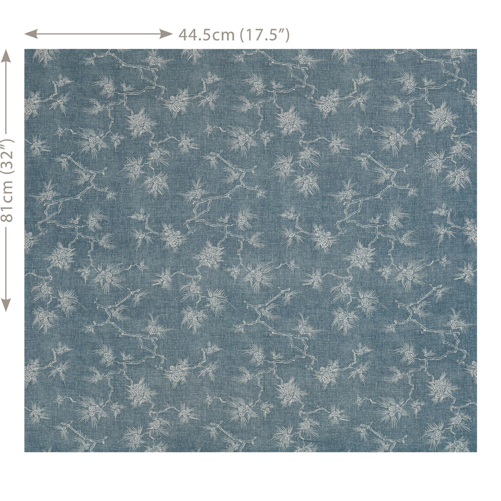 Bonsai - Indigo fabric | Eclectic Linen Prints | Mark Alexander