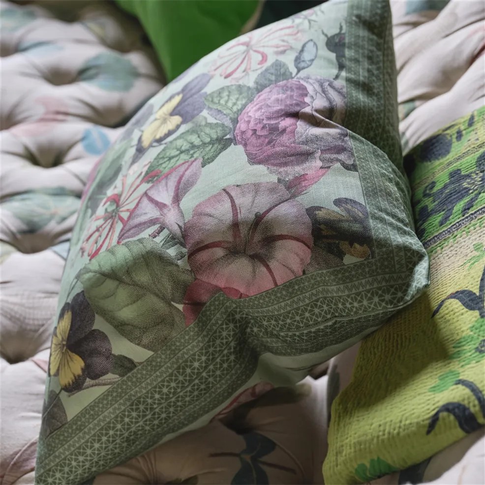 Botany Sage Cushion | Patterned & Embroidered Cushions