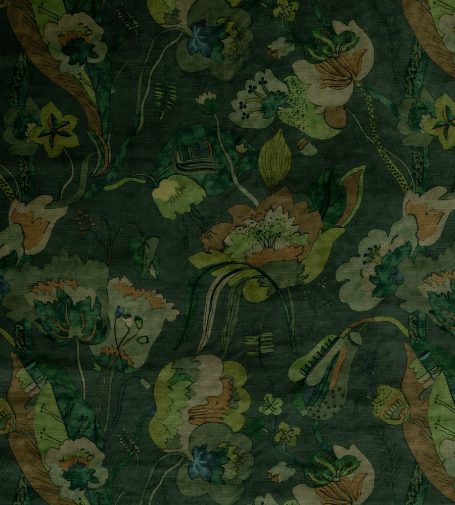 California Velvet - Emerald fabric | Signature Velvets | GP & J Baker