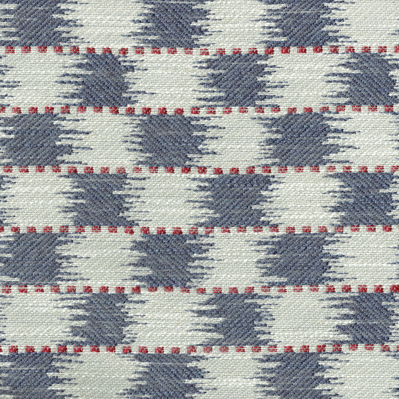 Chequers - Indigo fabric | Chess & Chequers | Titley & Marr