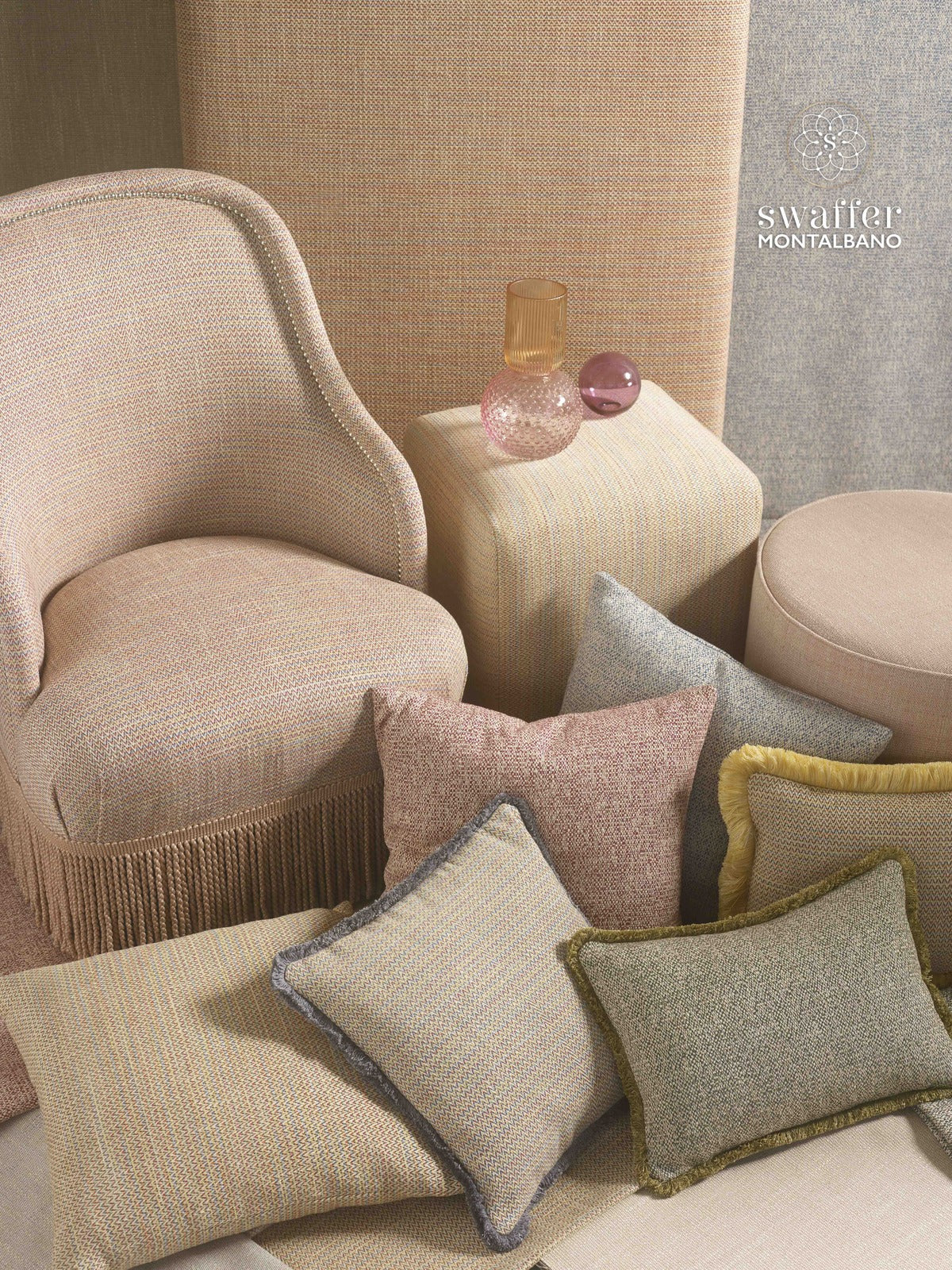 Corleone - Avocado fabric | Montalbano | Swaffer