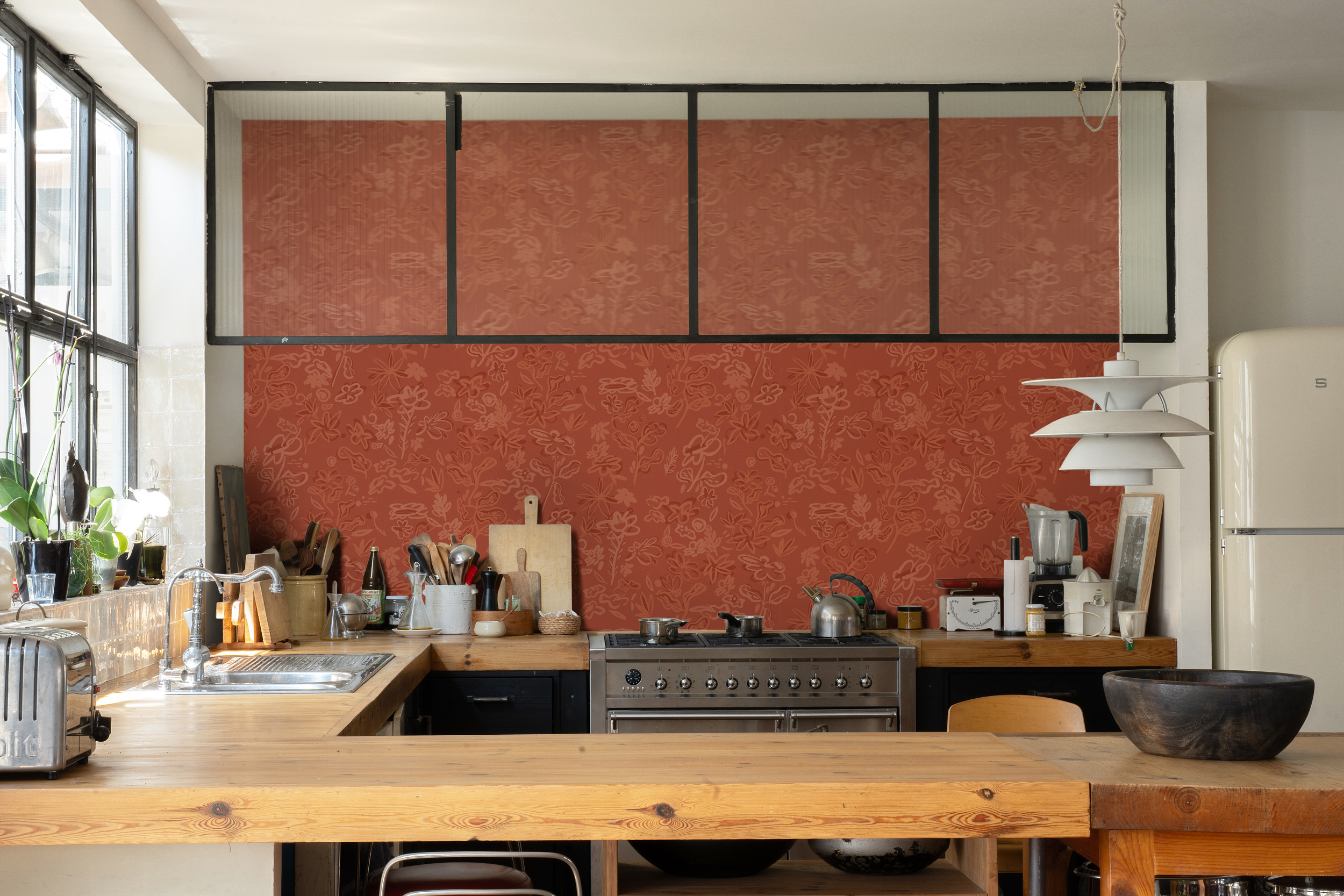 Crazy Flowers - Red/Wine wallpaper | L’Enfant Terrible | Tres Tintas