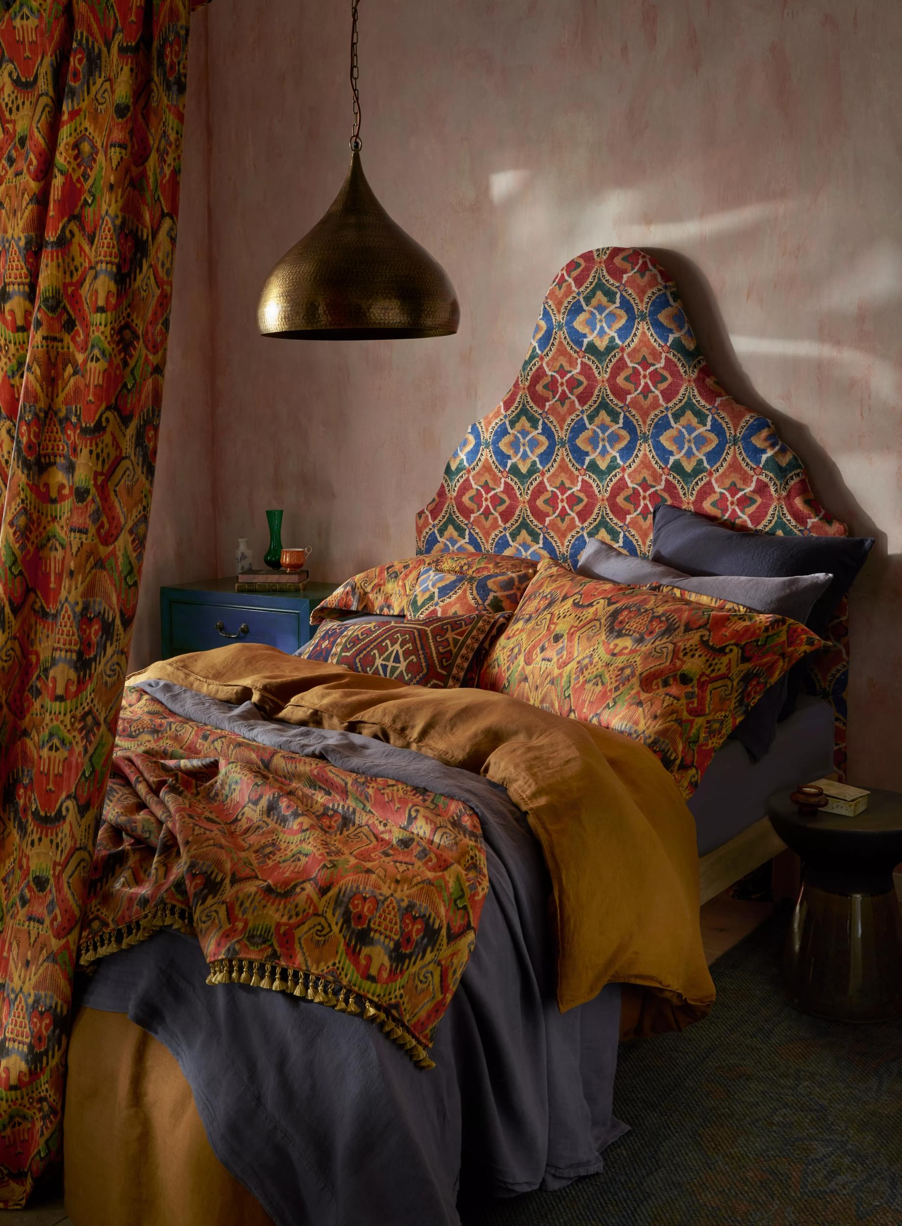 Cyrus - Gemstone fabric | Samarkand Ikat & kilim | The Design Archives