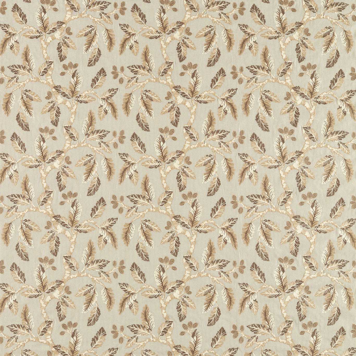 Oaknut Stripe - Flax/Multi fabric | Arboretum Fabrics | Sanderson