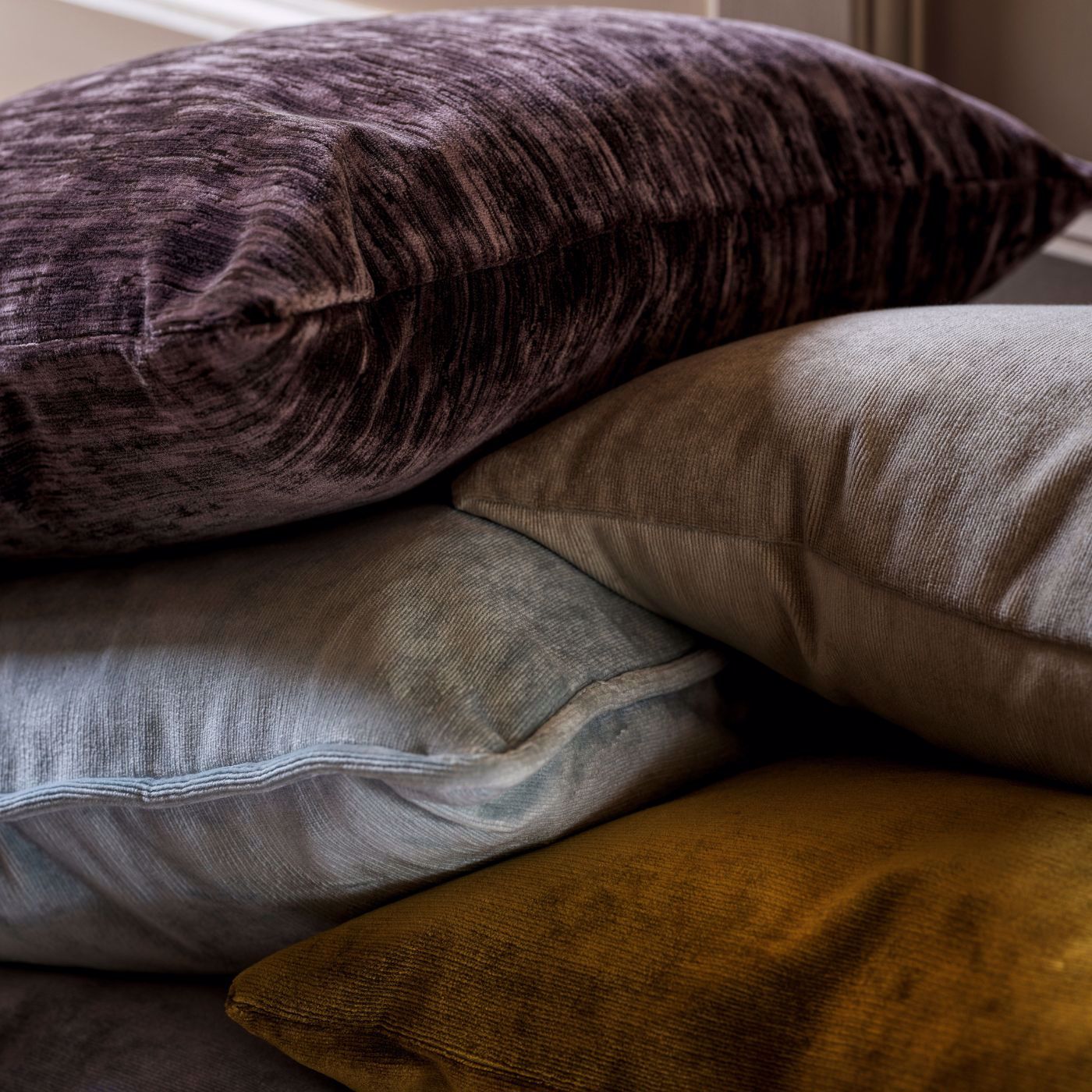 Boho Velvets - Porcelain fabric | Icaria and Boho Velvets | Sanderson