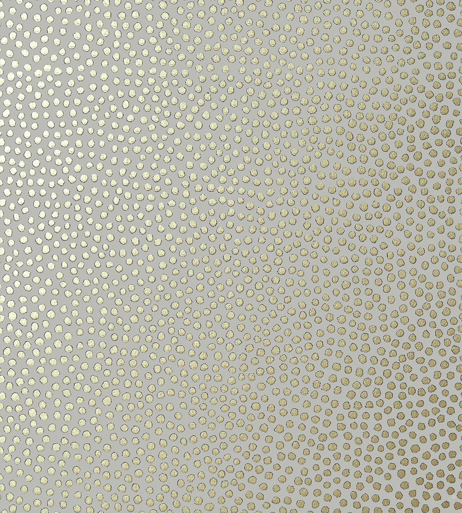 Davis Dot - Metallic Gold/Pewter wallpaper | Small Scale | Anna French