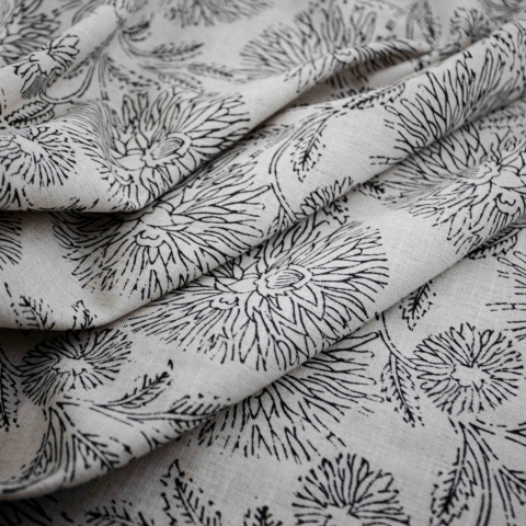 Delphine - Ink fabric | Indienne | Warwick