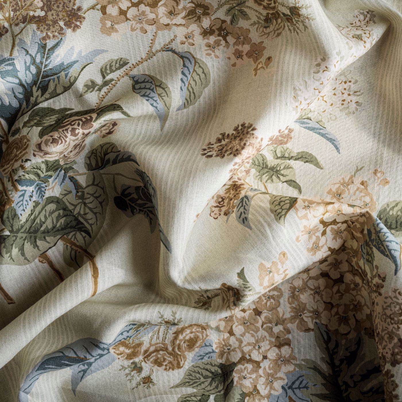 Delphinium & Lilac - Meadow Moss fabric | Highgrove Fabric | Sanderson
