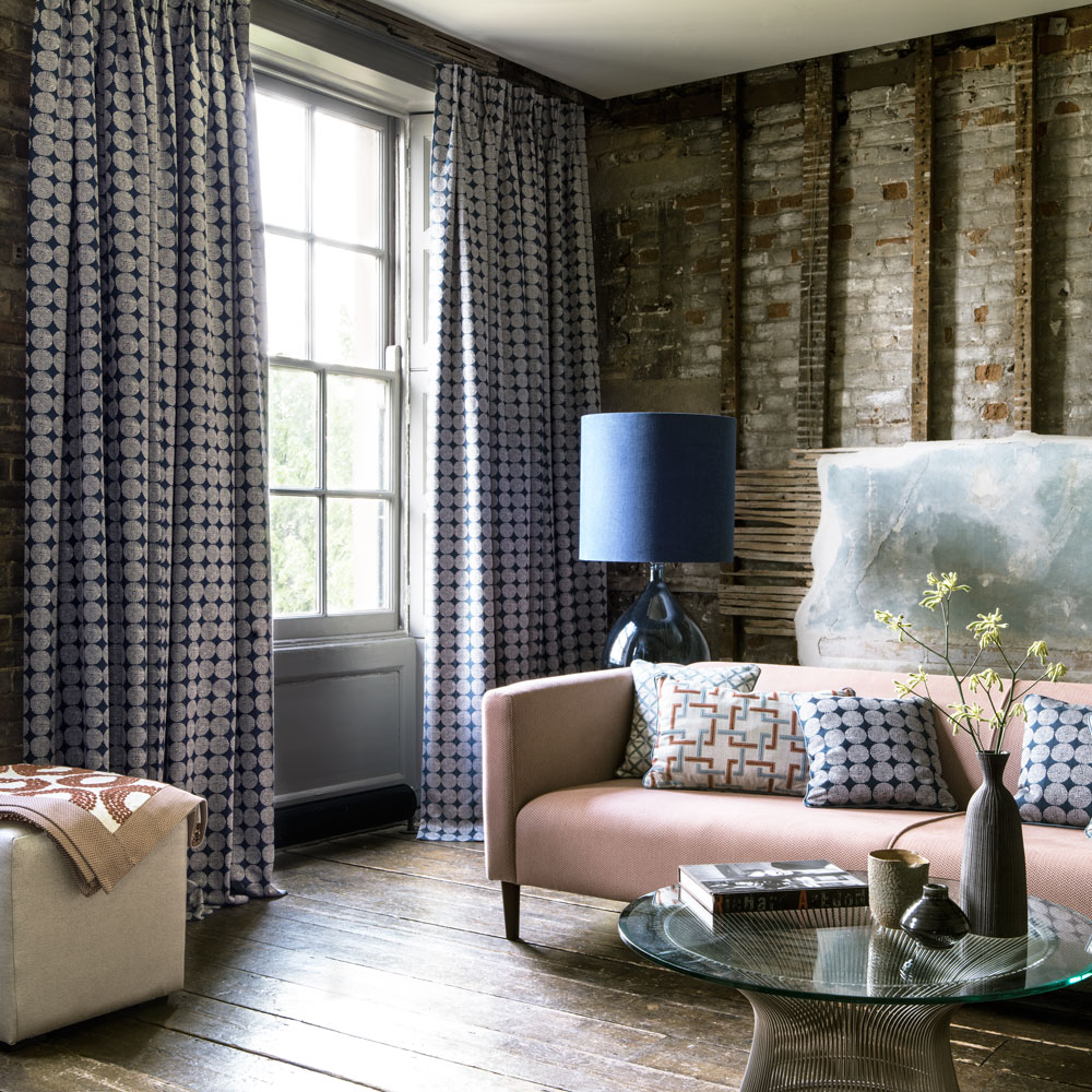 Kiko - Indigo fabric | Amara | Clarke & Clarke