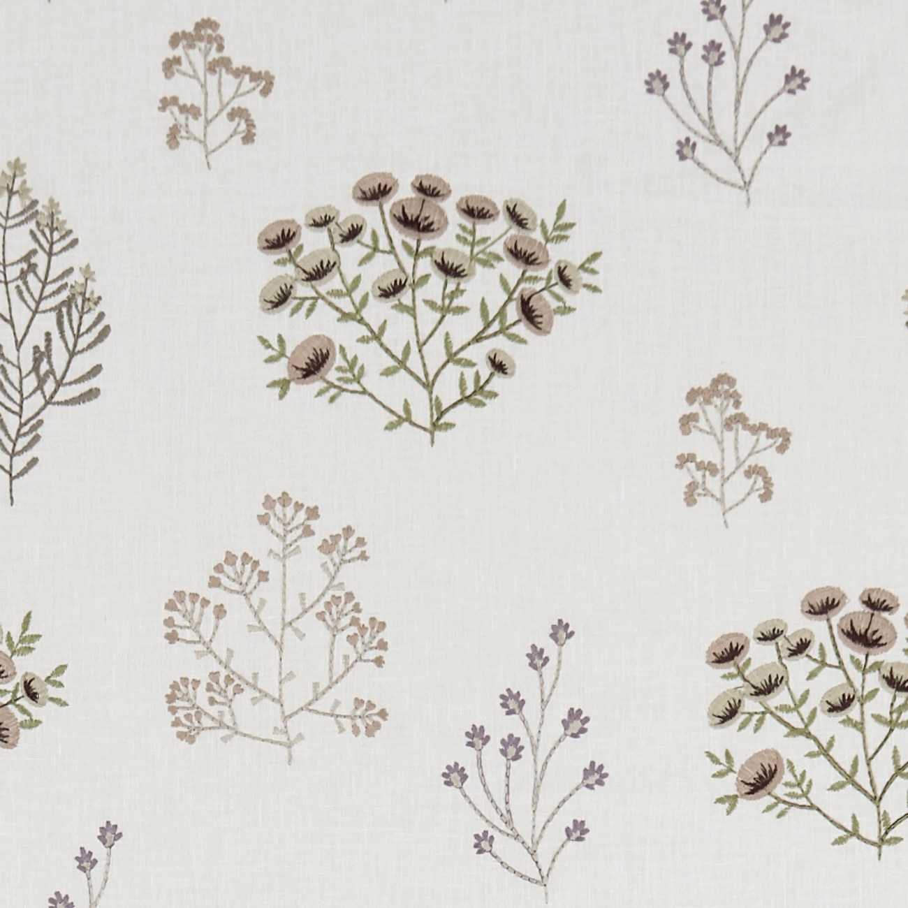 Floris - Blush/Damson fabric | Botanist | Clarke & Clarke