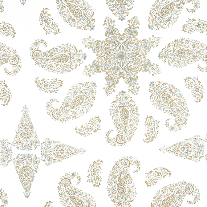 East India - Beige fabric | Indienne Fabrics | Thibaut
