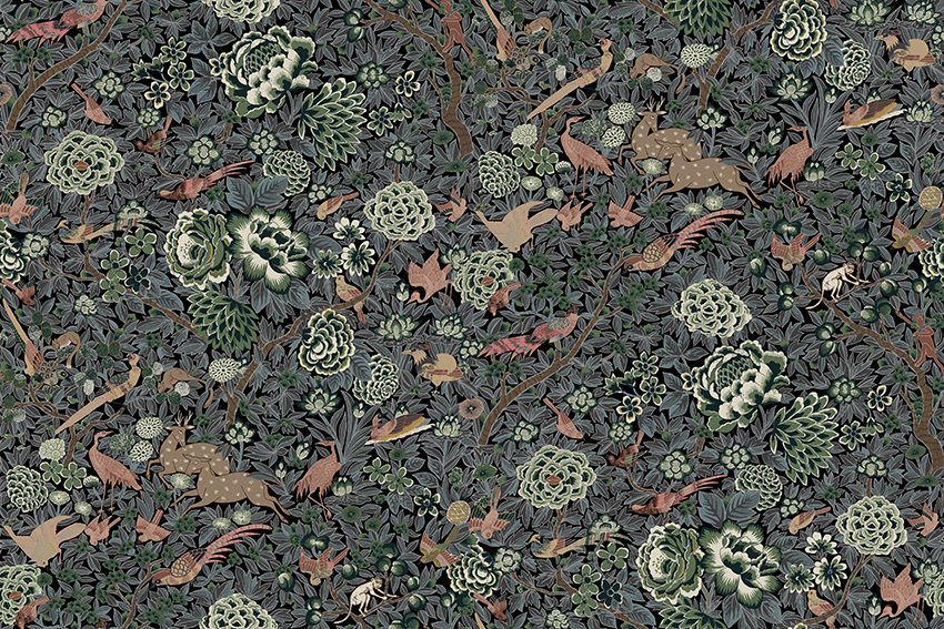 Forest Scene - Midnight fabric | Archive Collection | Art of the loom