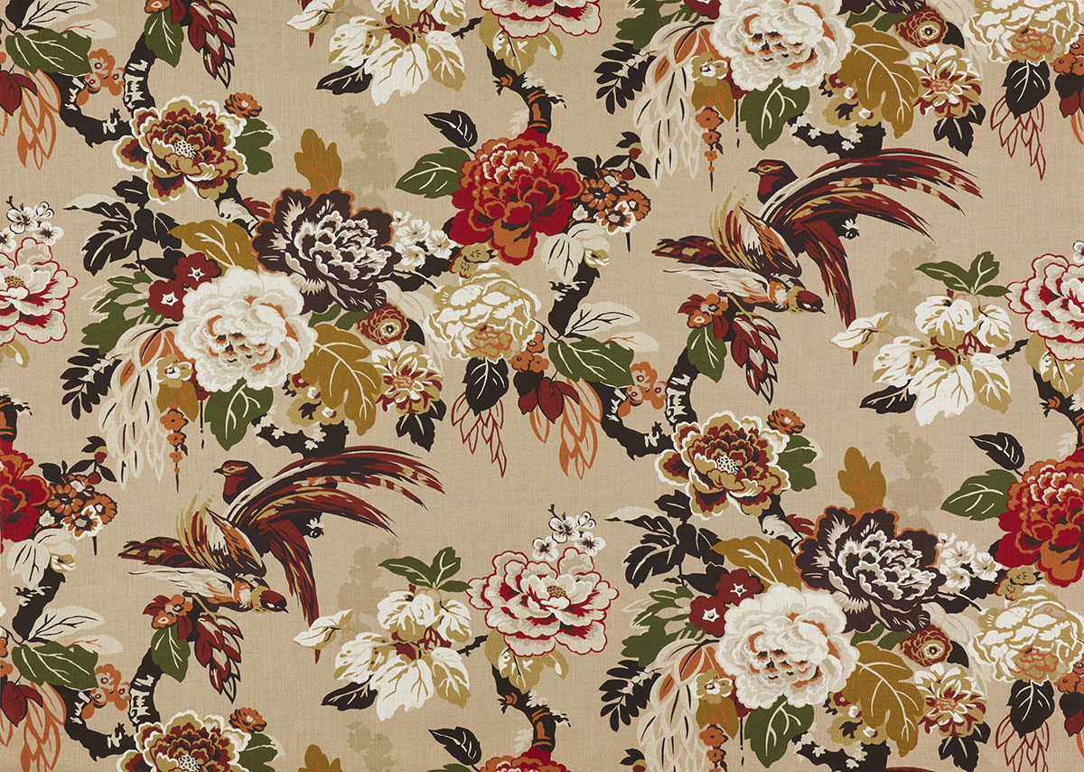 Grand Floral - Autumn fabric | Archive 1 - Cotton & Linen | The Design ...