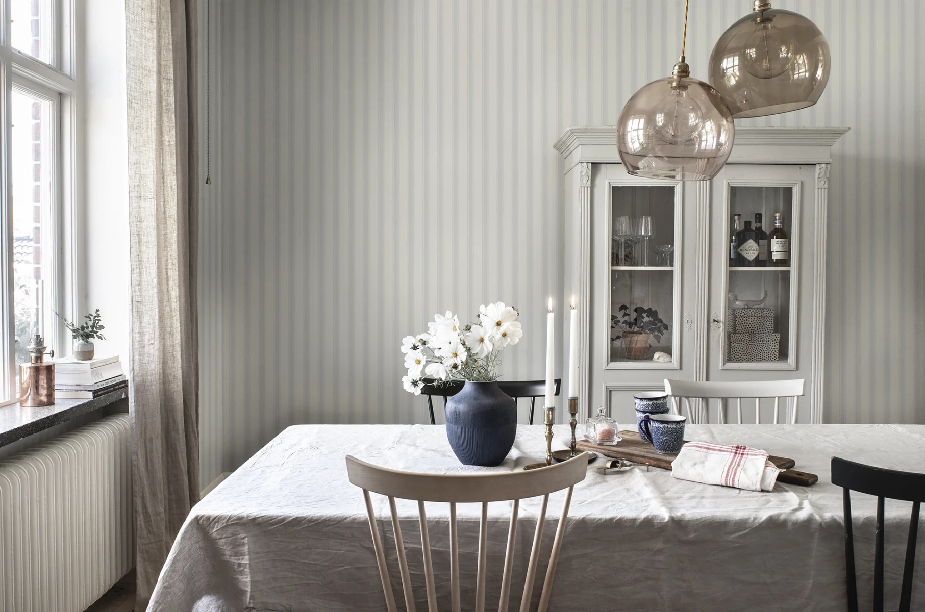 Gustav - Light Blue wallpaper | Tidlosa | Sandberg