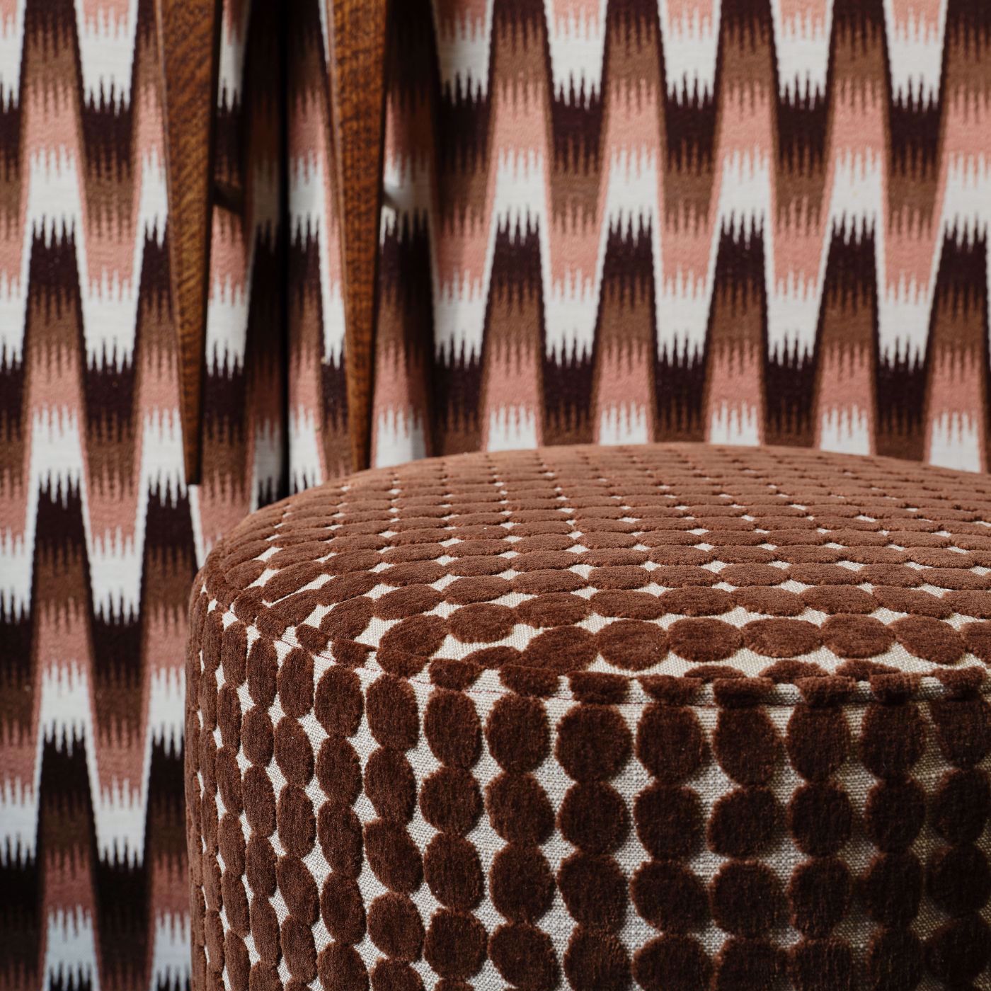 Loopy Spot - Chocolate fabric | Harlequin x Henry Holland Weaves ...