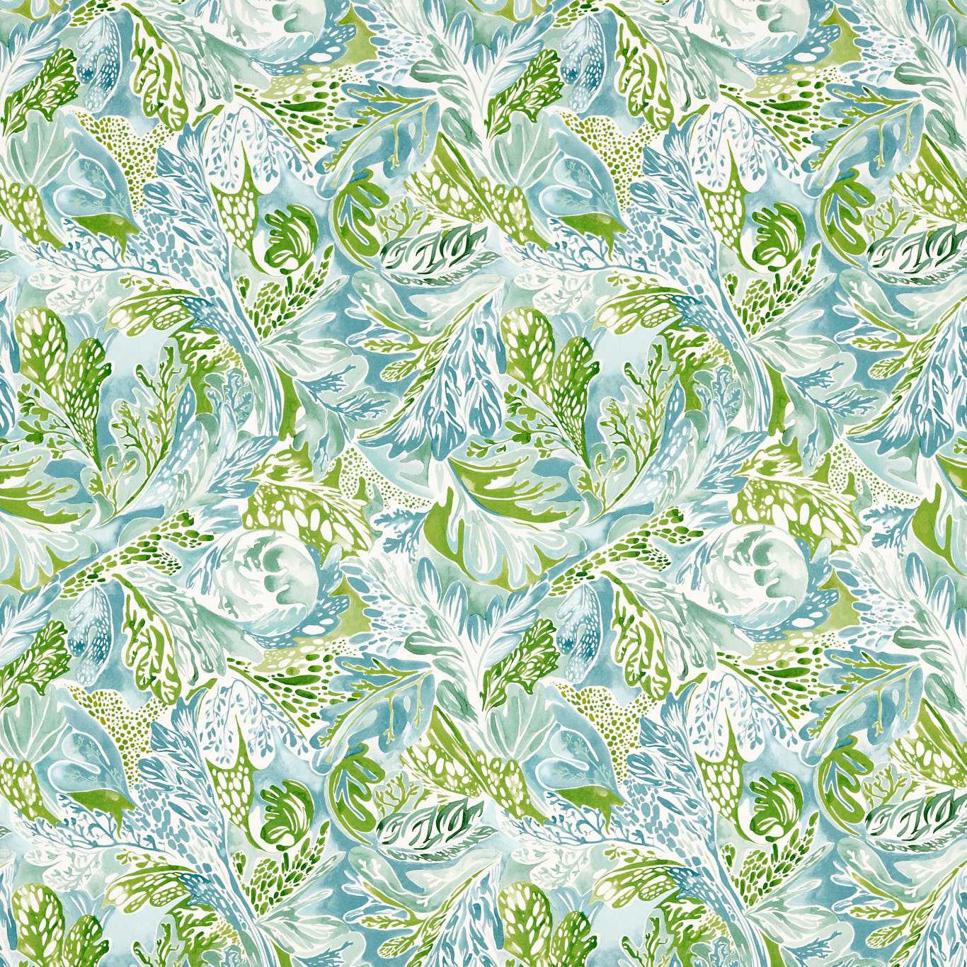 Aloutau - Sweet Pea/Sky/Stone fabric | Indoor/Outdoor Prints | Harlequin
