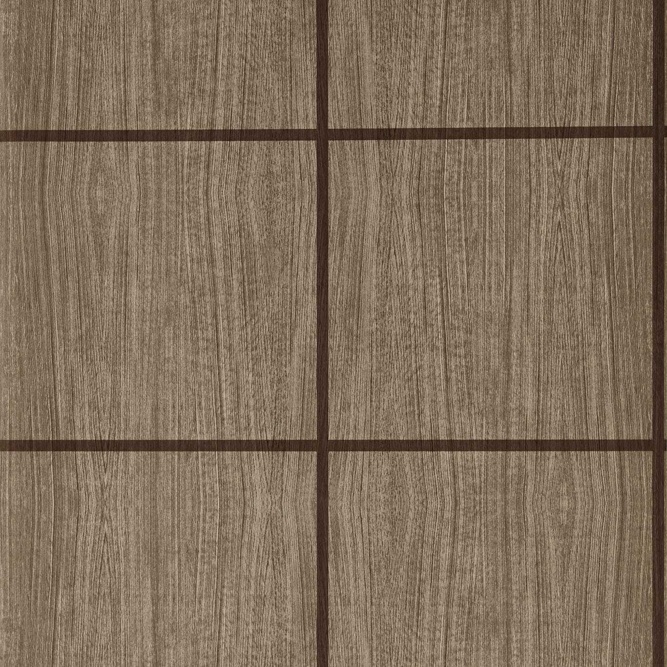 Wood Blocks Wallpaper - Walnut/Gloss wallpaper | Kasuri Wallpapers | Harlequin