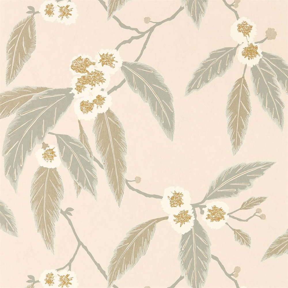Coppice - Powder Truffle Gilver wallpaper | Salinas Wallpapers | Harlequin