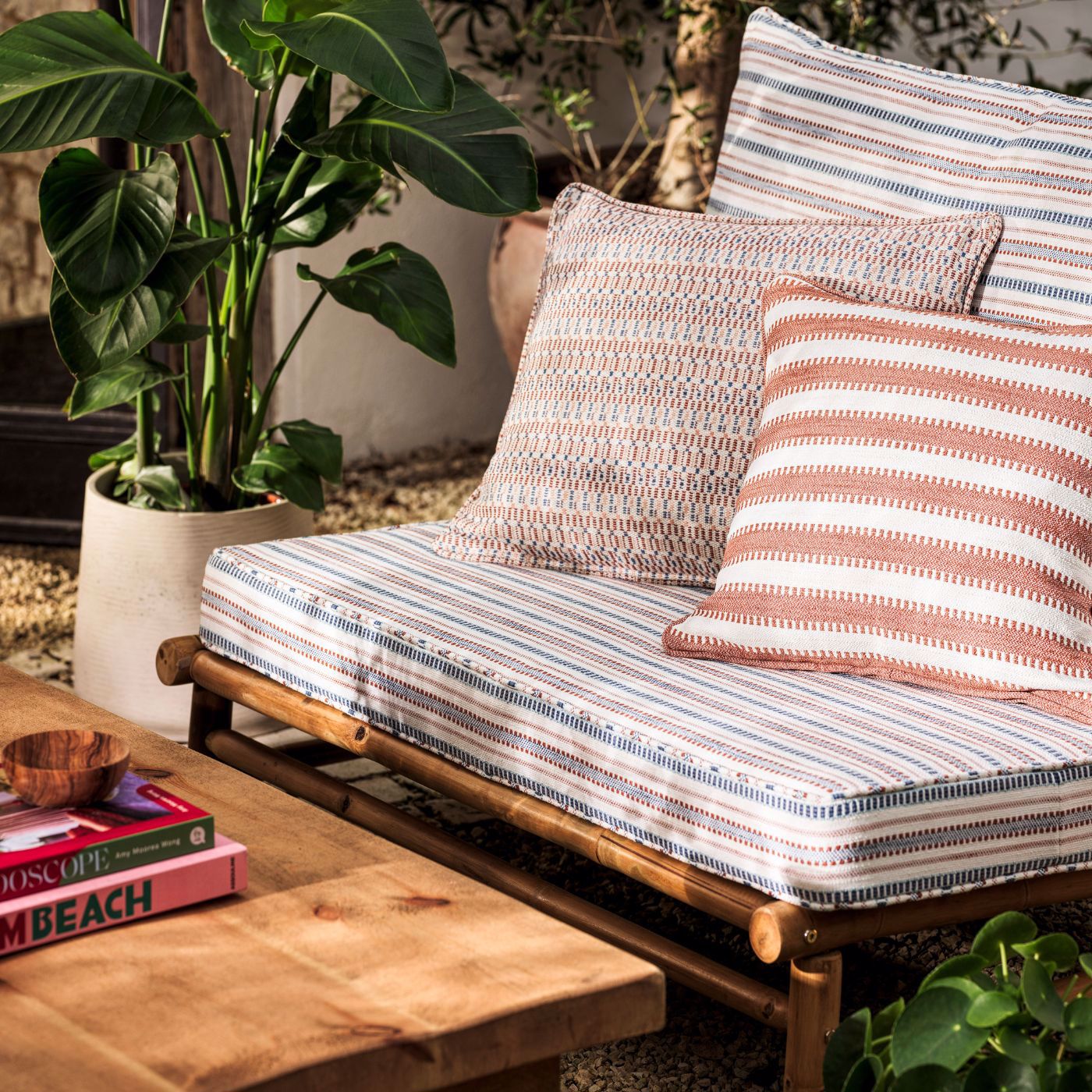 Ocala Stripe - Indigo/Chalk fabric | Indoor Outdoor Weaves II | Harlequin