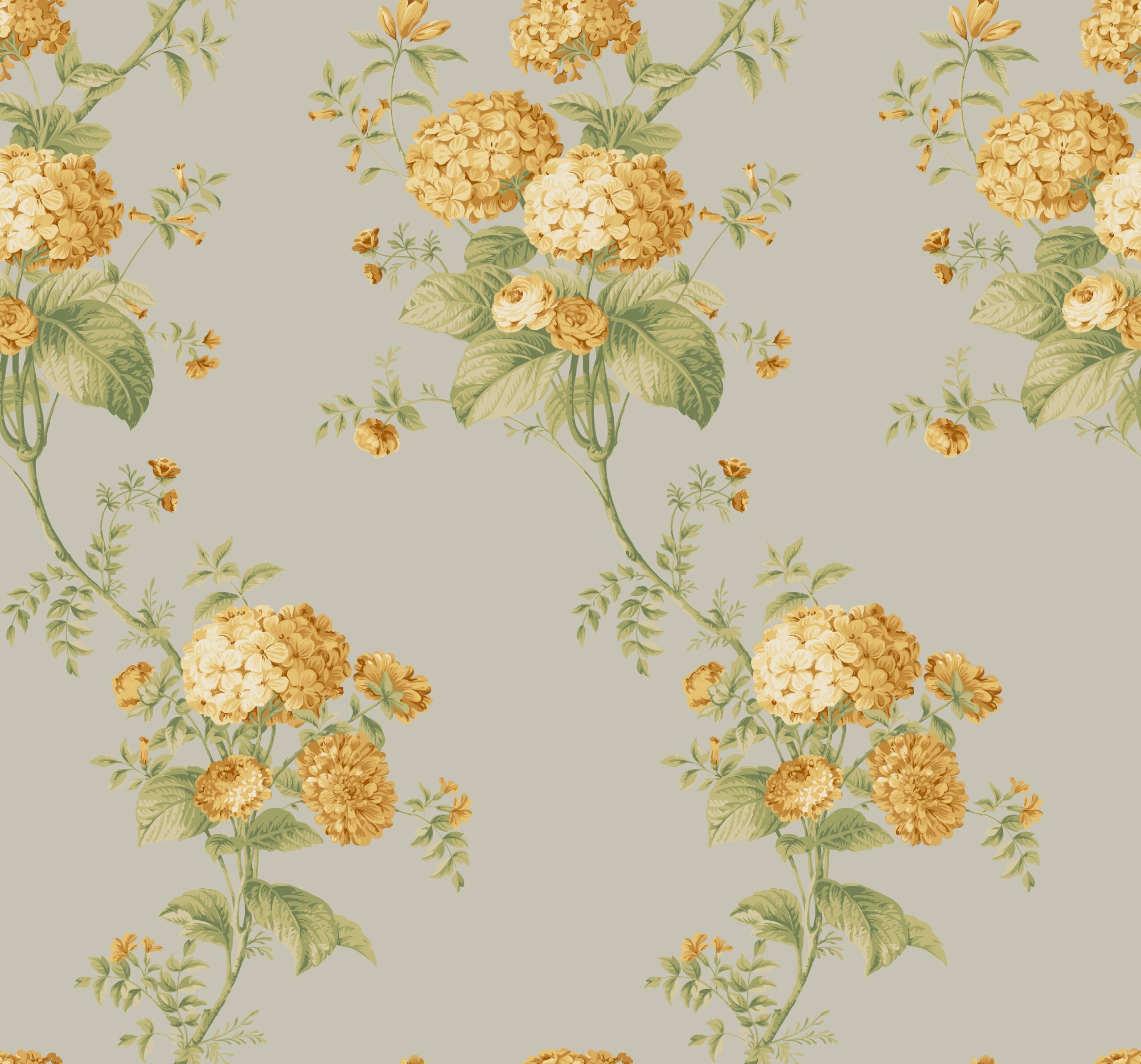 Heidi - Gold wallpaper | Spring Garden Wallpaper | The Design Archives
