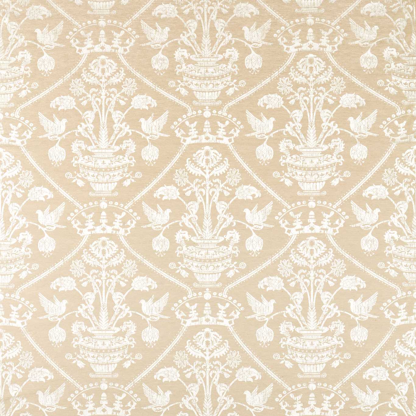 Highgrove Damask - Gritstone fabric | Highgrove Fabric | Sanderson