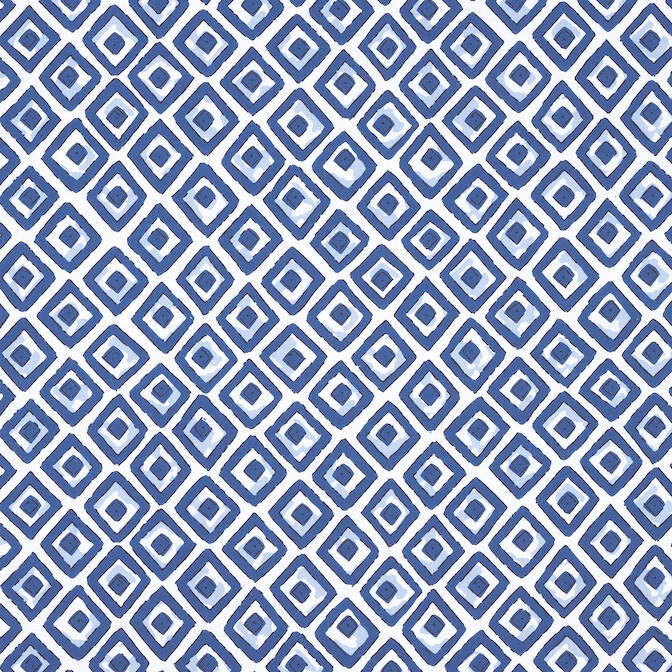 Indian Diamond - Blue fabric | Ceylon Fabrics | Thibaut