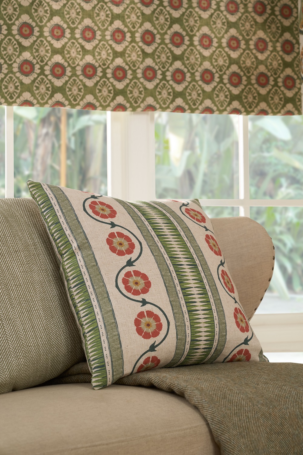 Indira Stripe - Apple fabric | Indira | Chess Designs