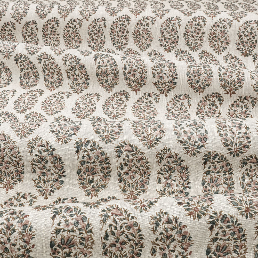 Jaipur - Cumin fabric | Eclectic Linen Prints | Mark Alexander