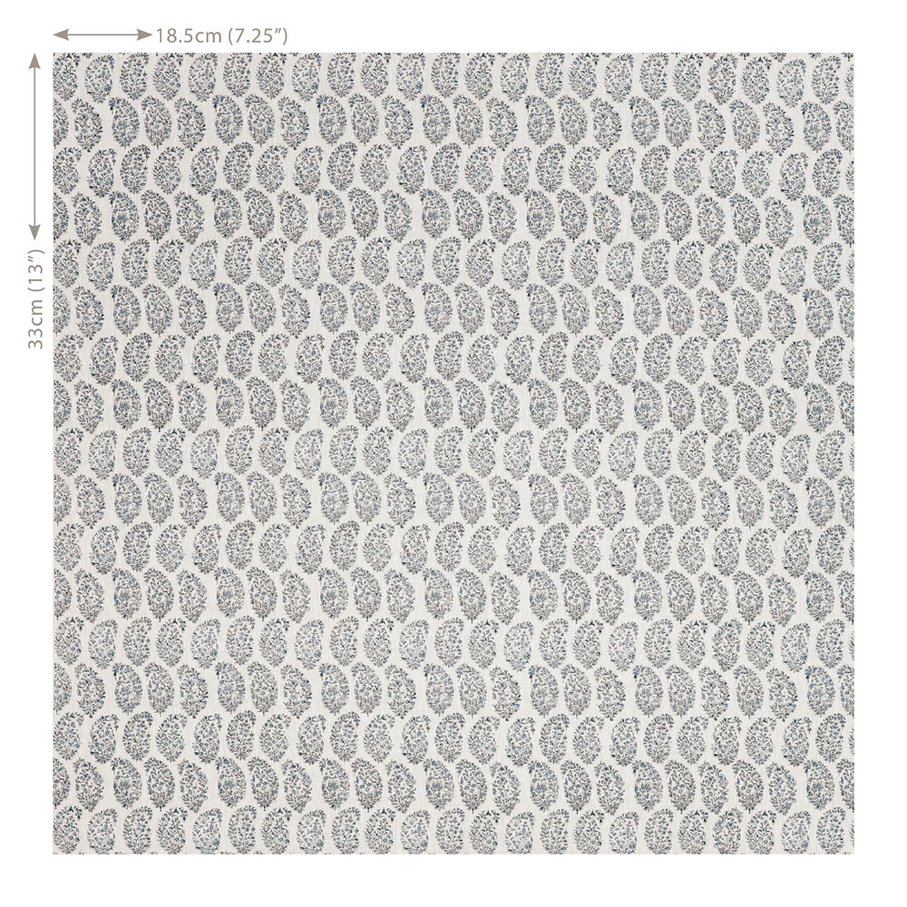 Jaipur - Indigo fabric | Eclectic Linen Prints | Mark Alexander