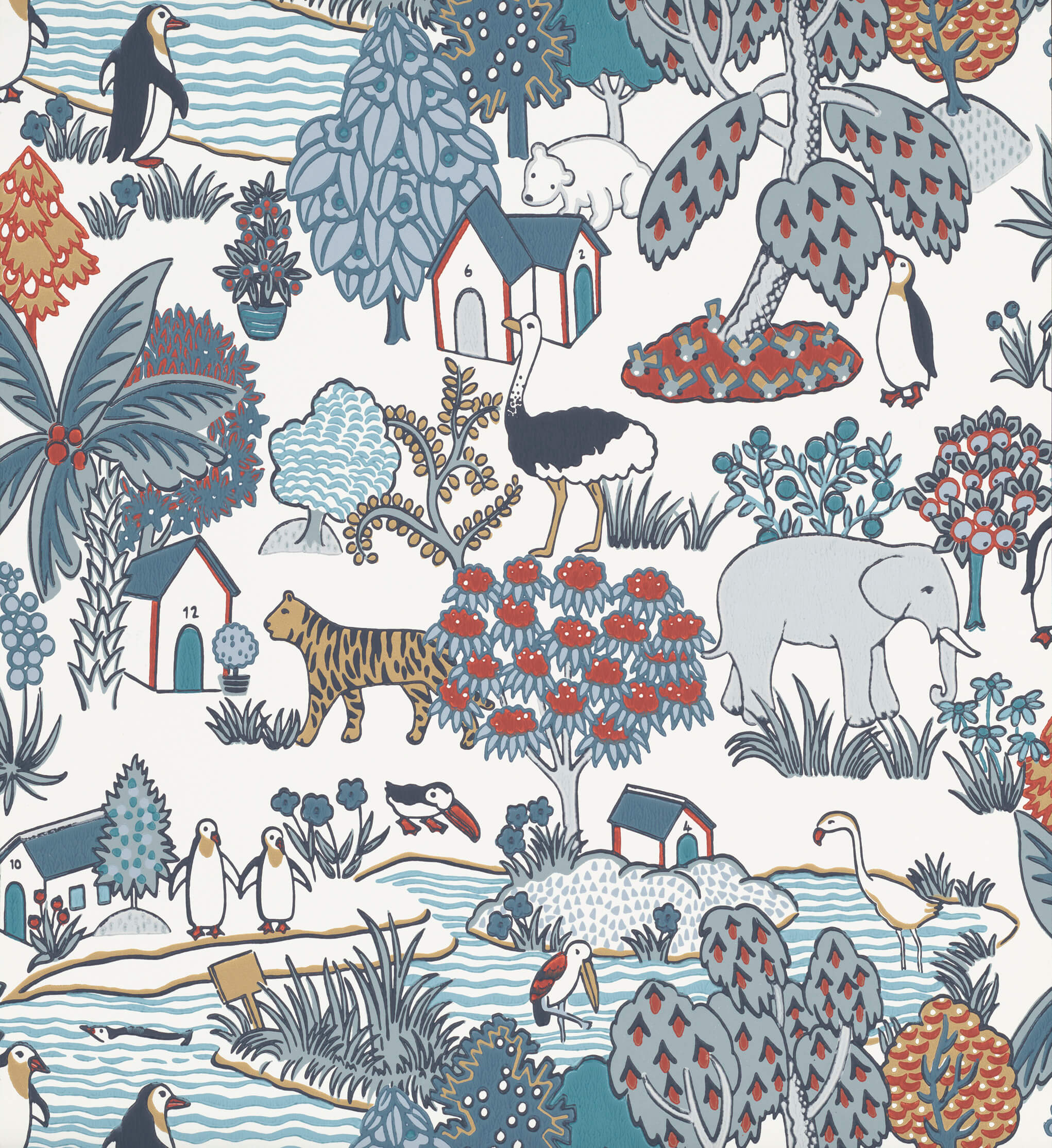 Animal Kingdom - Bassoon wallpaper | Storybook | Little Greene Paint ...