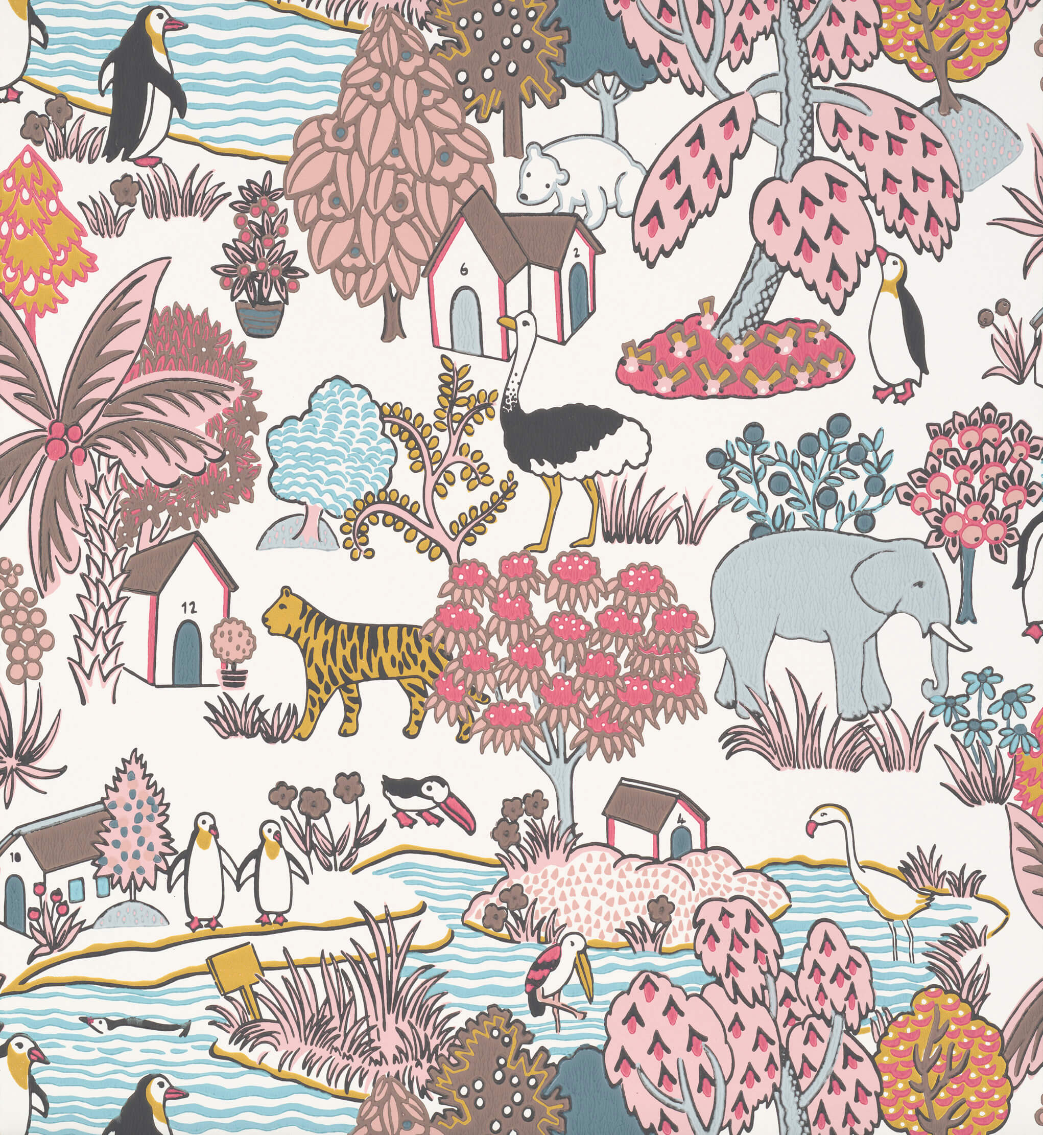 Animal Kingdom - Confetti wallpaper | Storybook | Little Greene Paint ...