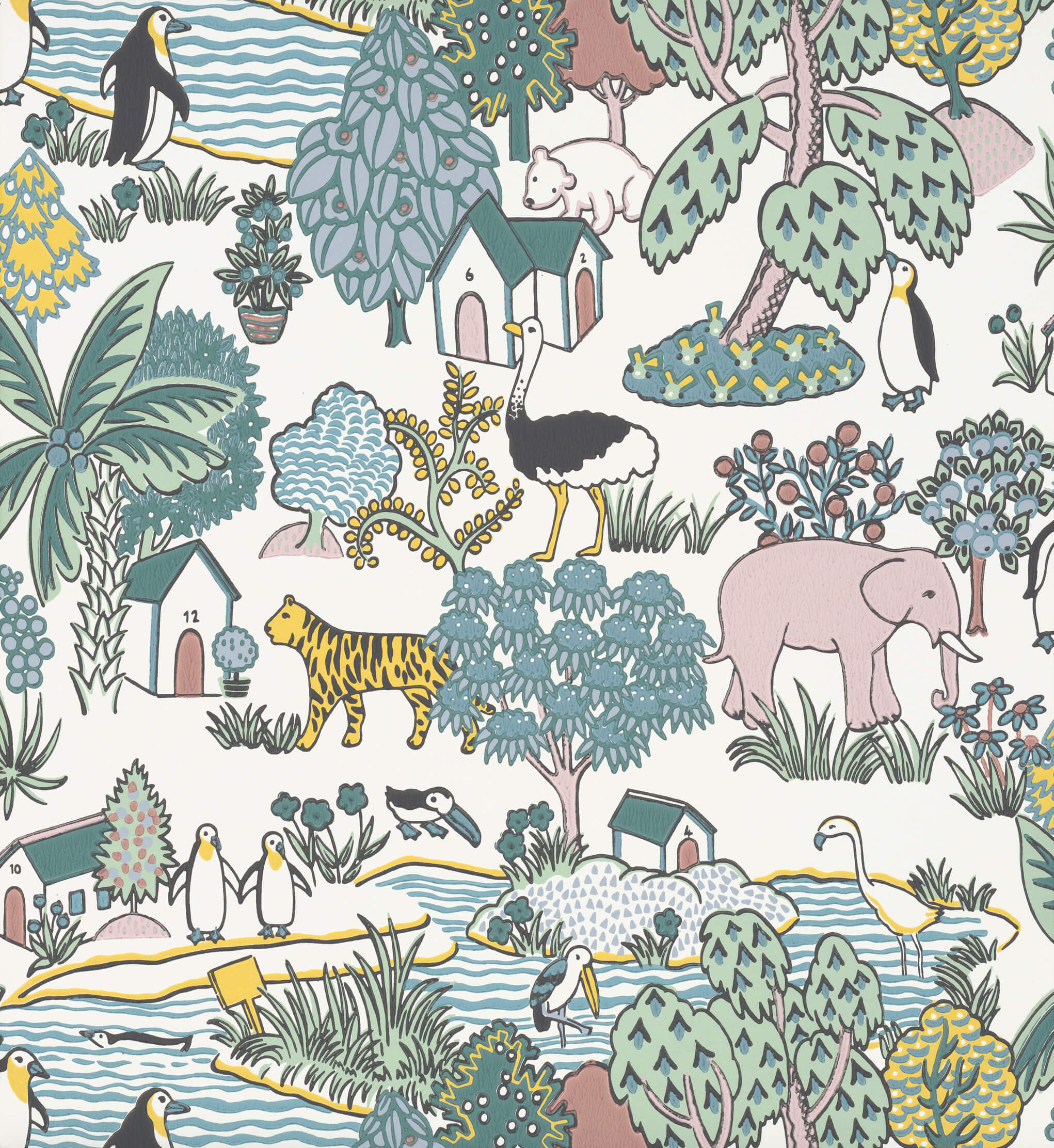 Animal Kingdom - Florence wallpaper | Storybook | Little Greene Paint ...